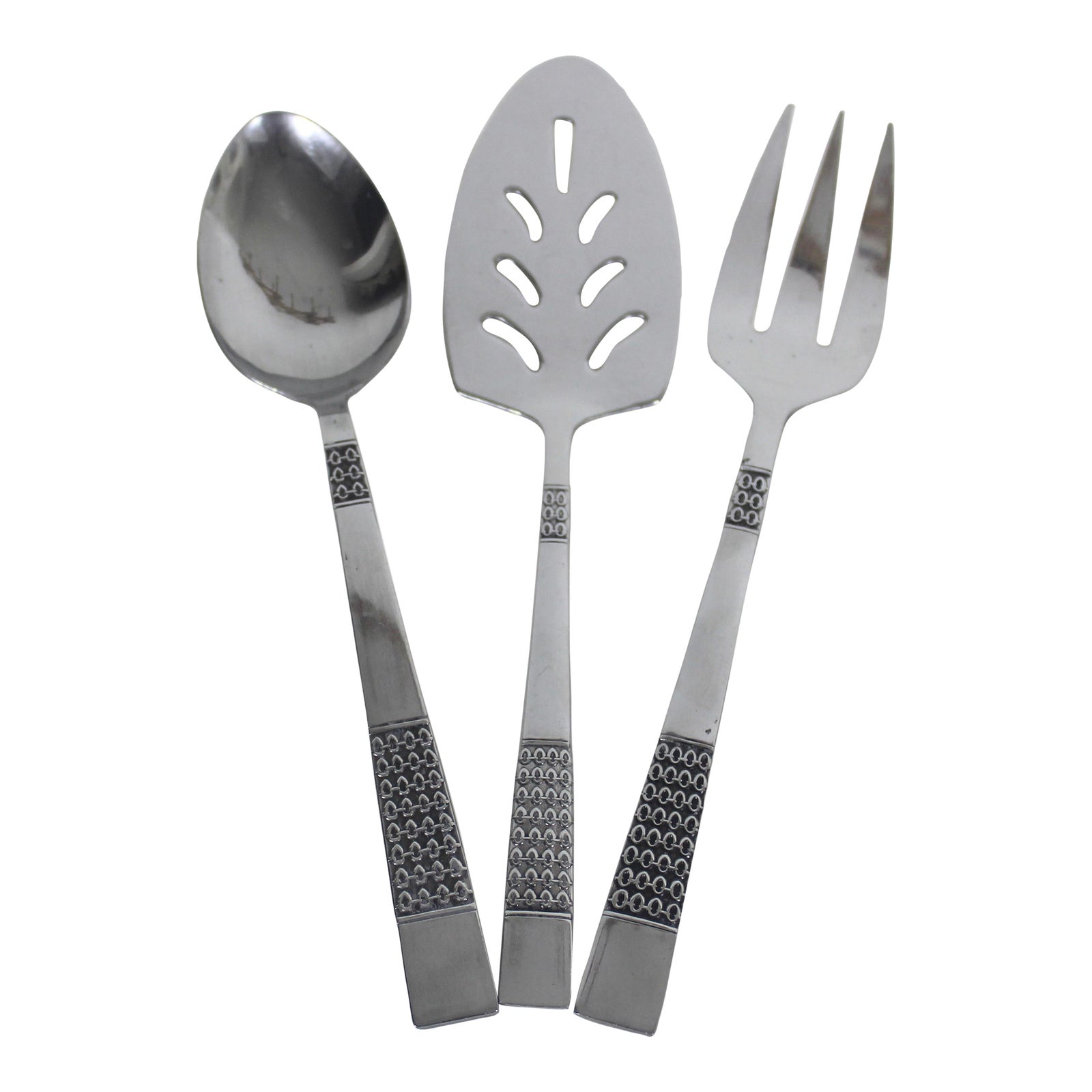 1960s Mid Century Modern Stainless Serving Set Spoon, Fork, Lifter, Set ...