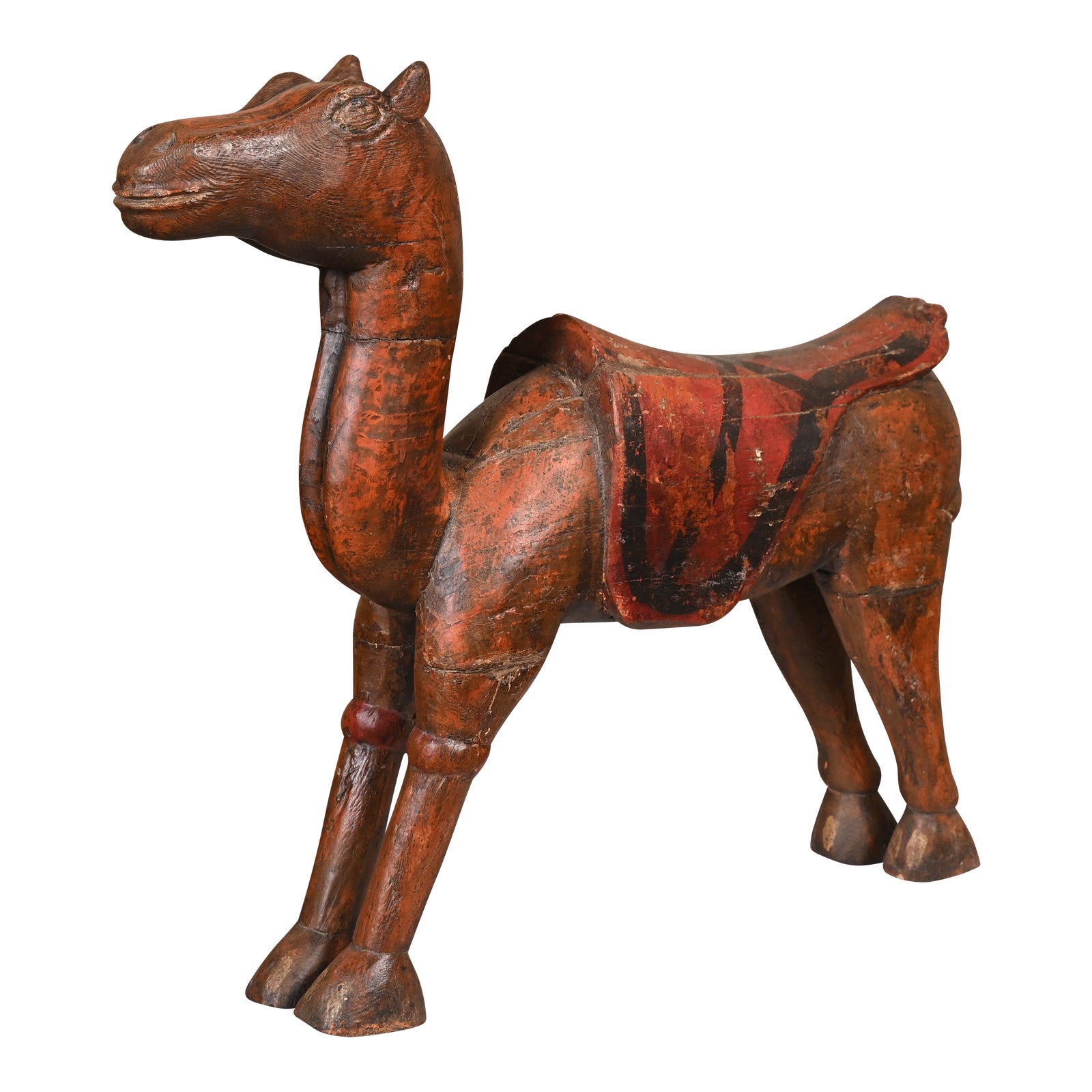 Vintage Hand Carved Mid Century Wooden Stylized Camel Figure | Chairish