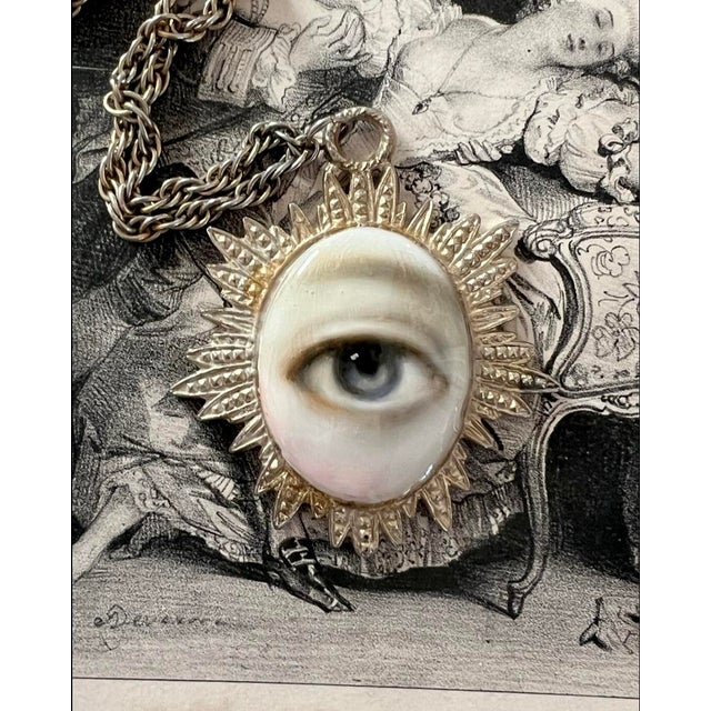 Lover's Eye Starburst Pendant Necklace by Susannah Carson | Chairish
