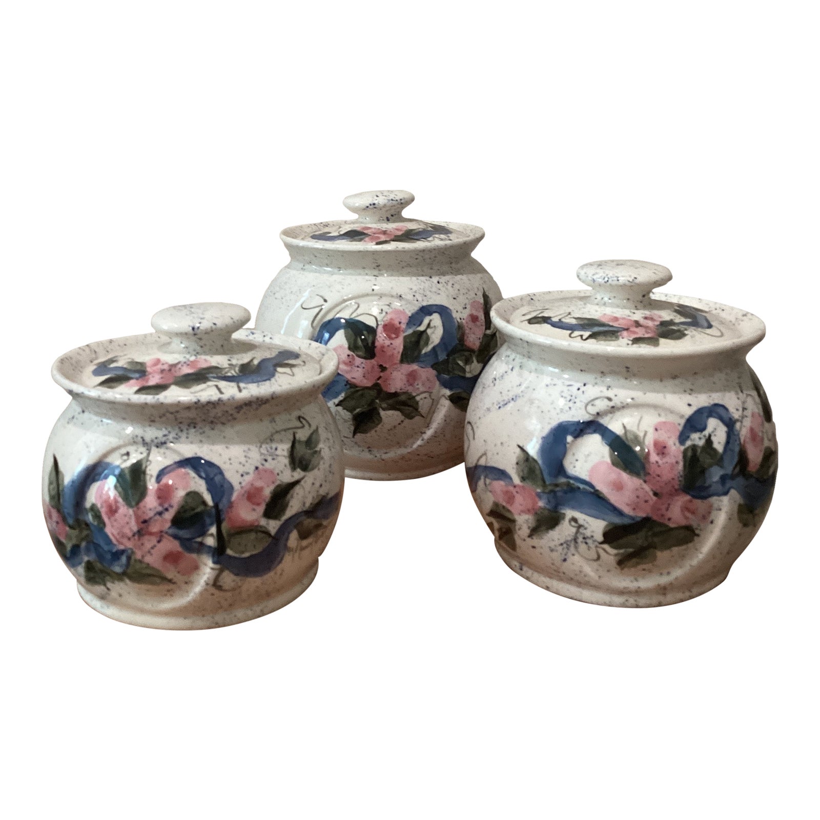 Vintage Limited Edition 3D Ceramic Canisters Set by Nancy Boozer, Circa ...