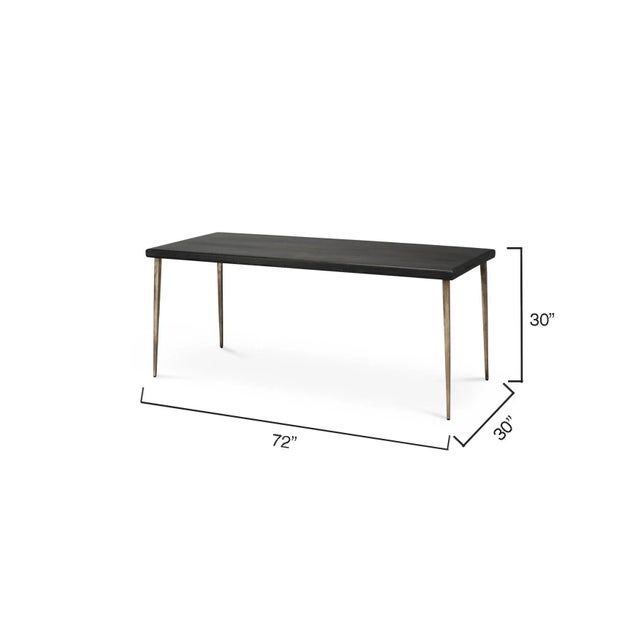 Farmhouse Dining Table in Black | Chairish