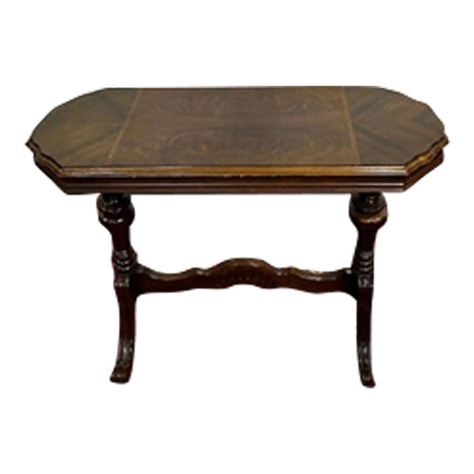Antique Solid Mahogany Console Table by Bekins | Chairish