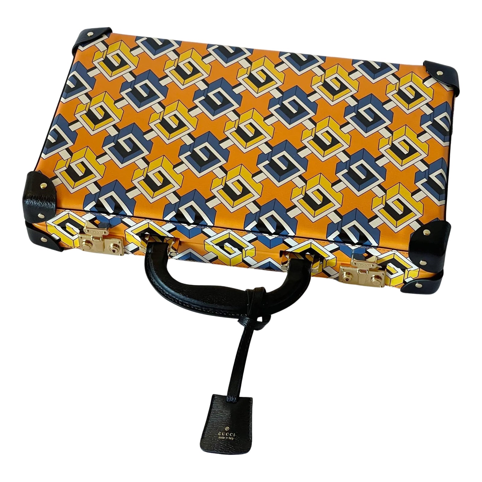 GUCCI Geometric G Briefcase Backgammon Game Set | Chairish