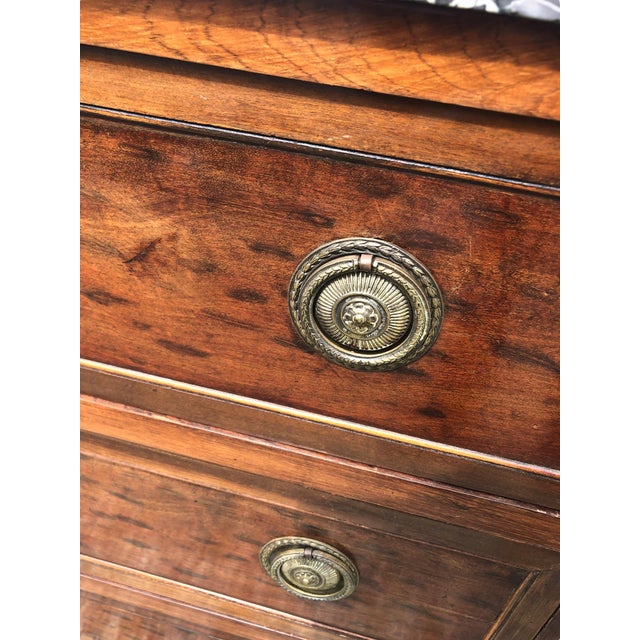 19th Century Louis XVI Style Marble Top Plum Pudding Mahogany Chest ...