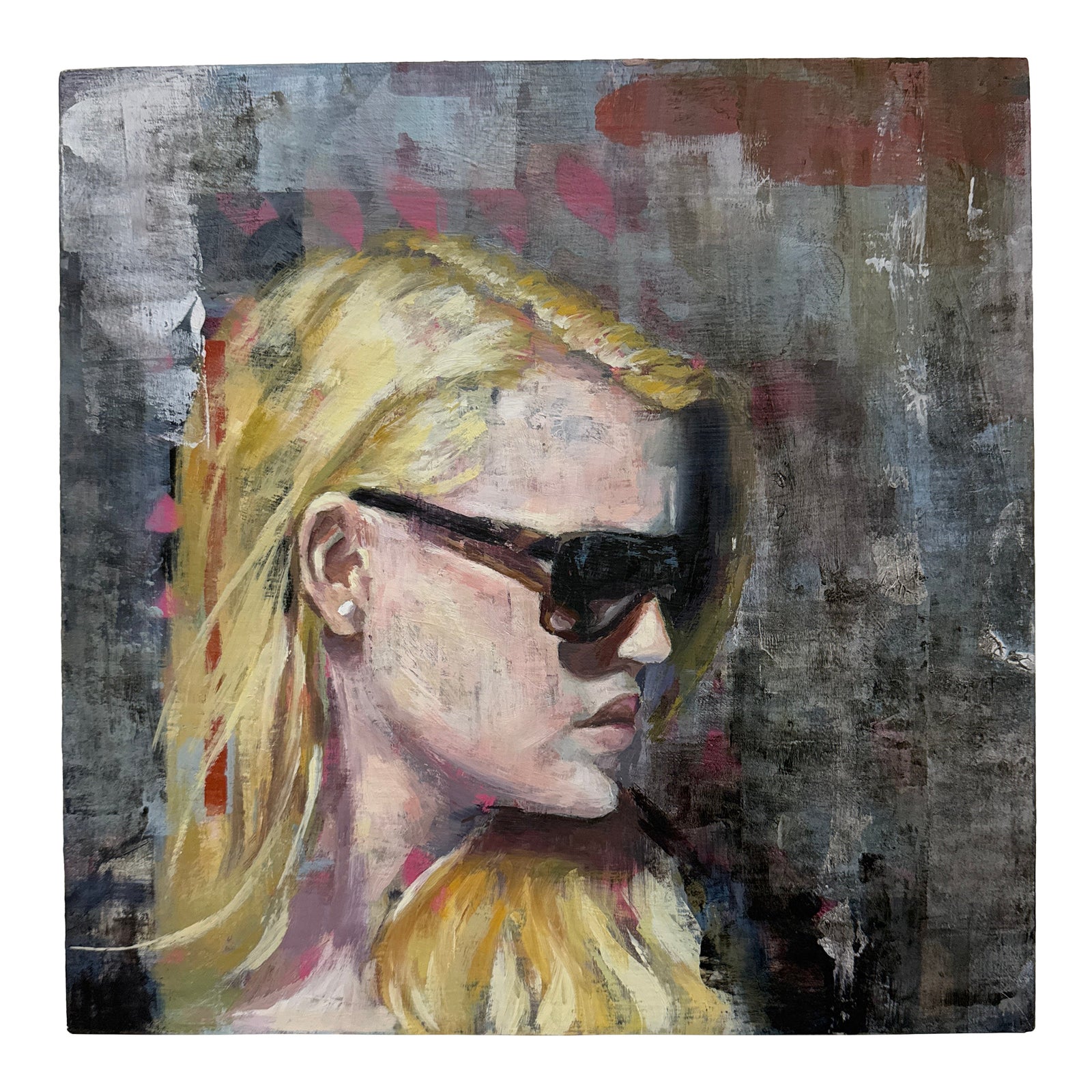 Circa 2013 Daniel Valadez Original "Inner Echos" Oil on Panel Painting ...