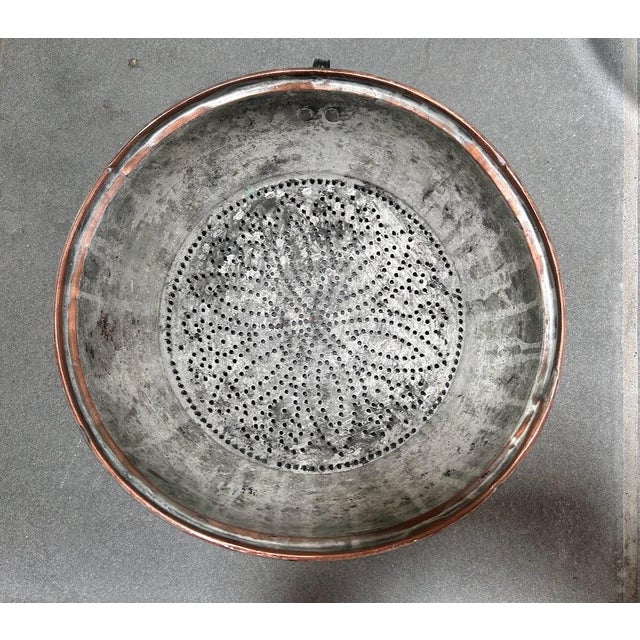 Mid 20th Century Vintage Large Copper Sieve | Chairish