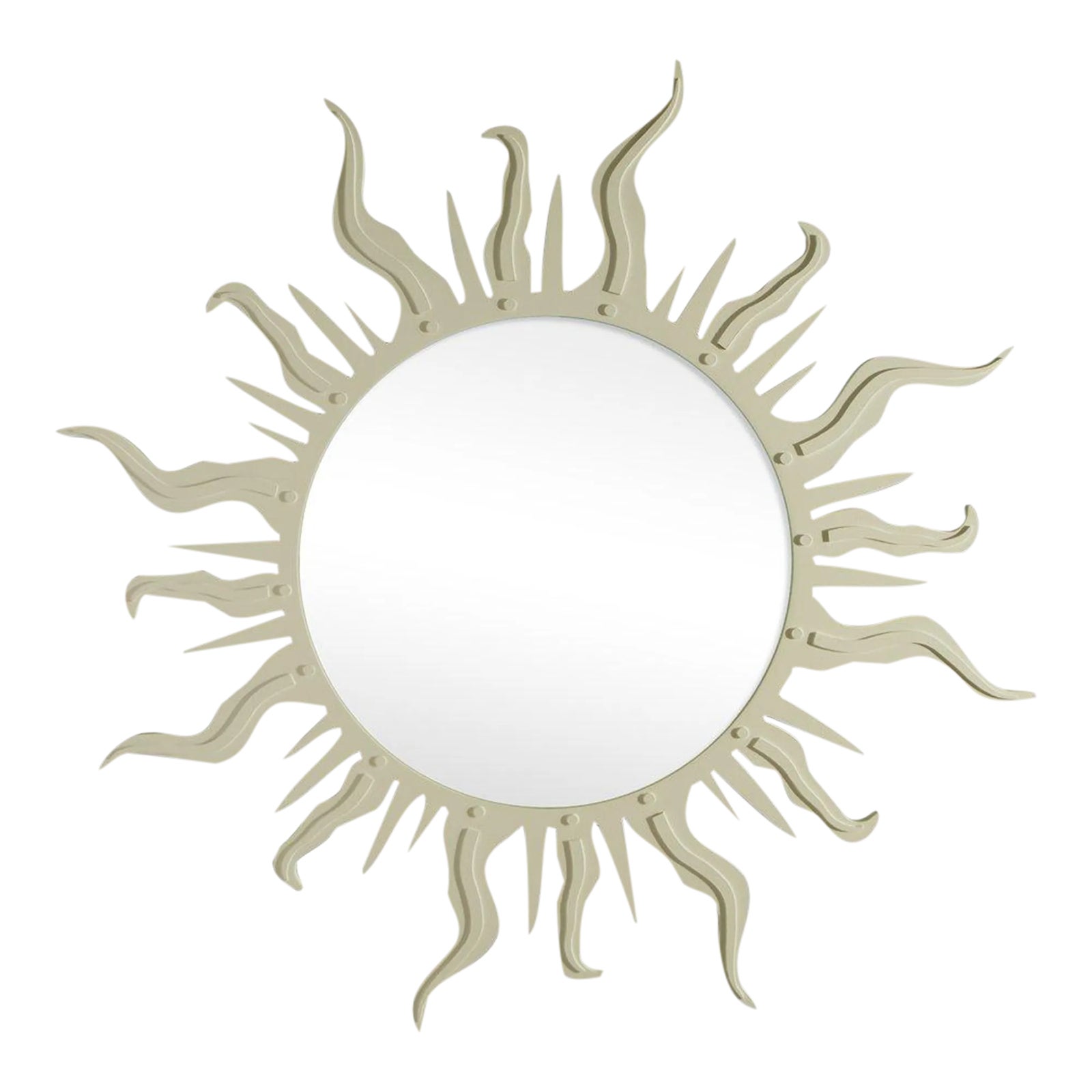 Fleur Home Carnival Flambeau Circle Mirror in Cooking Apple Green ...