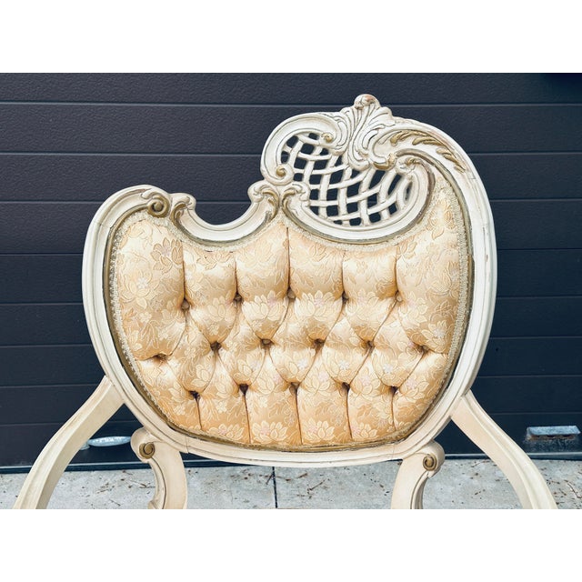 French Rococo Louis XV Style Asymmetrical Fauteil Arm Chairs - a Pair ...