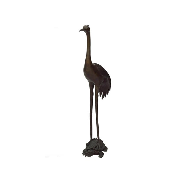 Chinese Oriental Bronze-Ware Crane Dragon Turtle Figure Home Decor ...