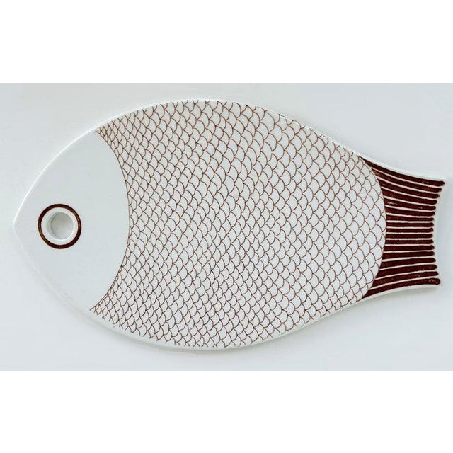 Vintage Ceramic Fish Serving Platter, Danish Modern Style | Chairish