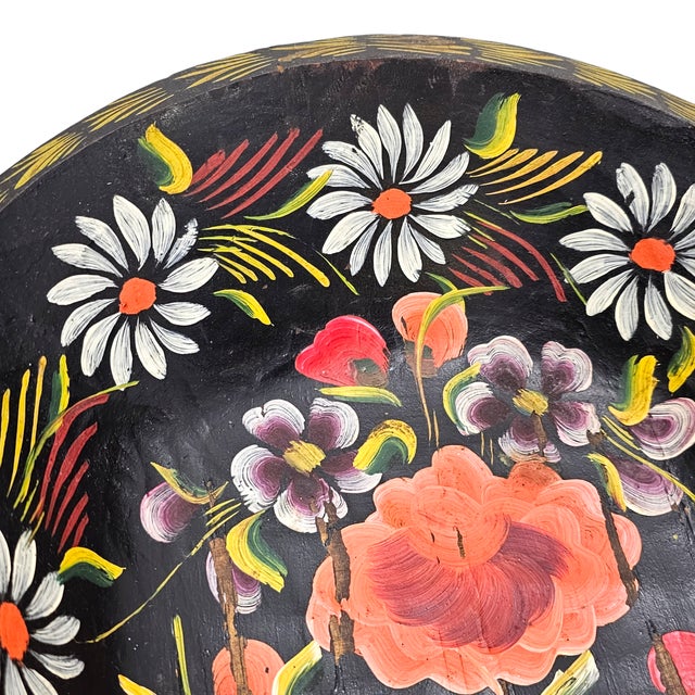 Mexican Hand Painted Carved Batea Bowl/Tray Quiroga Michoacan Mexico ...