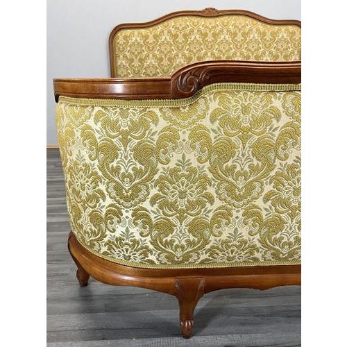 Vintage French Louis XVI Style Double Bed Frame with Carved Headboard ...