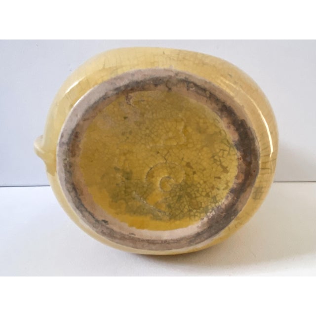 1940s McCoy Yellow Pitcher With Shamrock Pattern | Chairish