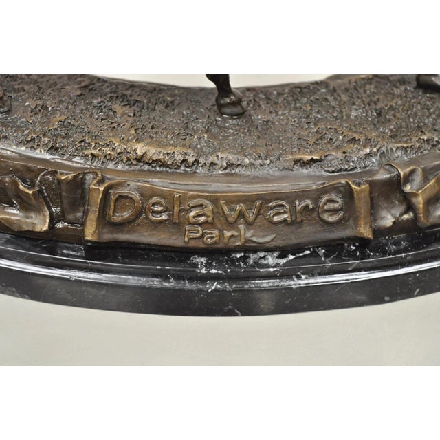 Late 20th Century Delaware Park Bronze Equestrian Rider Jockey Leading ...