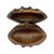 1970s Studio Crafted Wood Clamshell Ring Jewelry Box | Chairish