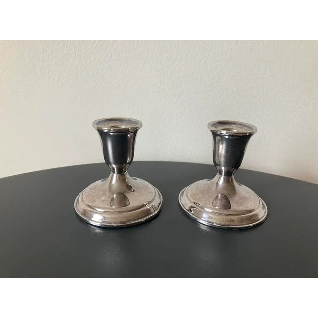 19th Century Antique Towle American Silver Plate Candlesticks, Candle ...