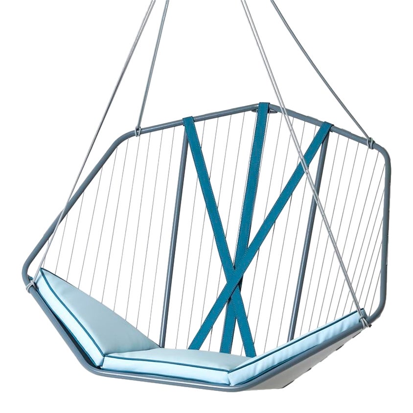 Stainless Steel Outdoor Swing Pool Deck Chair | Chairish