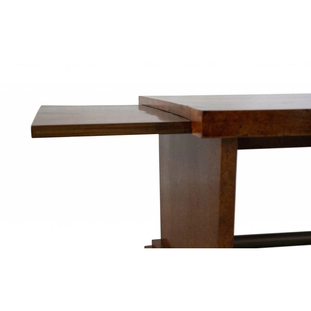 Art Deco Style Burl Wood Two Level Coffee Table | Chairish