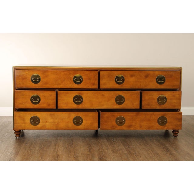 Baker Asian Style Walnut Chest of Drawers | Chairish