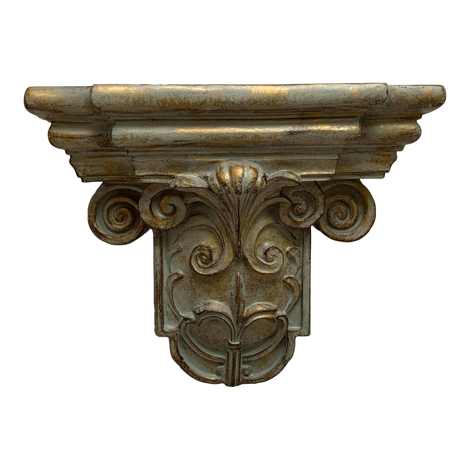 Vintage Plaster Ceramic Wall Shelf Decor Accent | Chairish