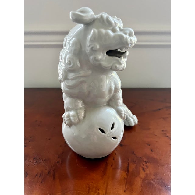 1970s White Foo Dogs - a Pair | Chairish