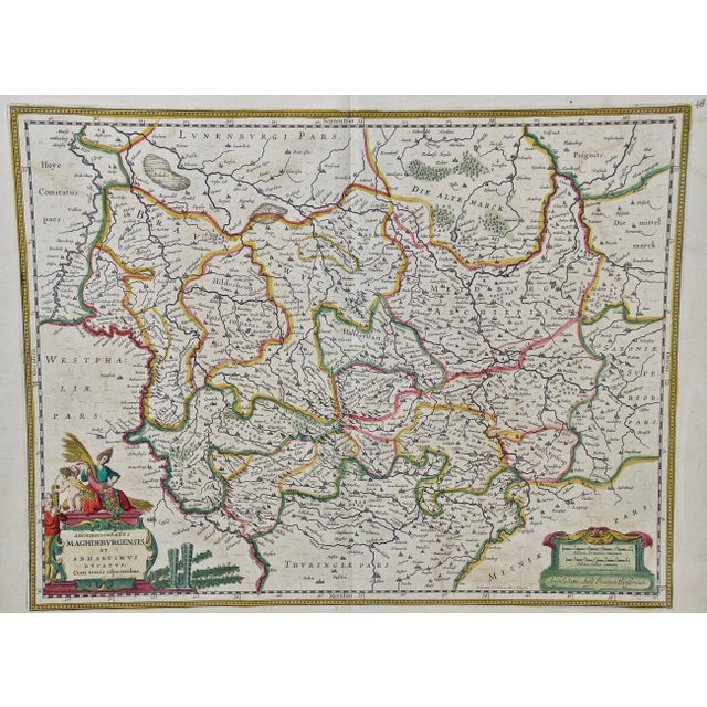 Johannes Janssonius West Germany: Original Hand Colored 17th Century ...
