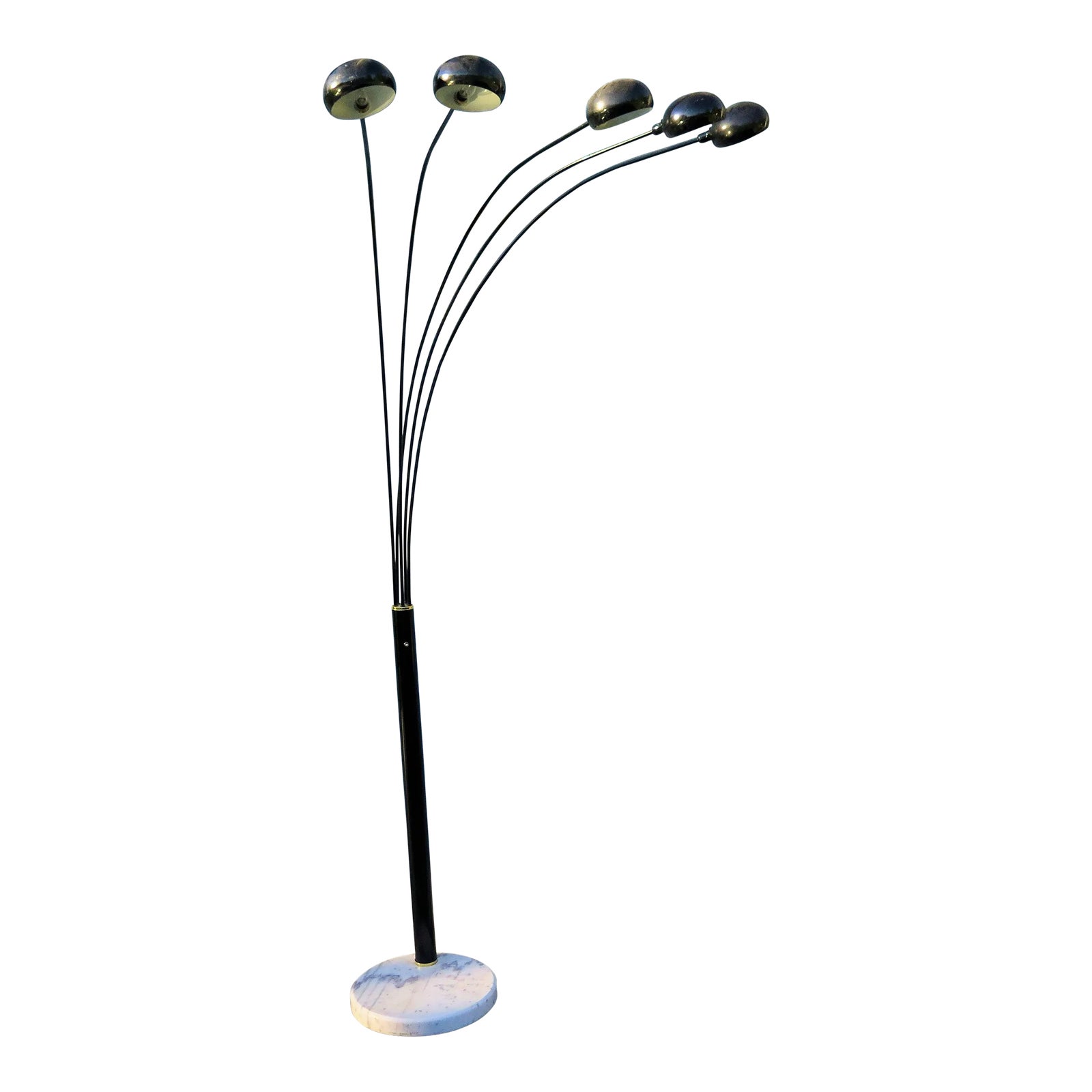 Vintage Arched Reggiani Style Five Light Floor Lamp | Chairish