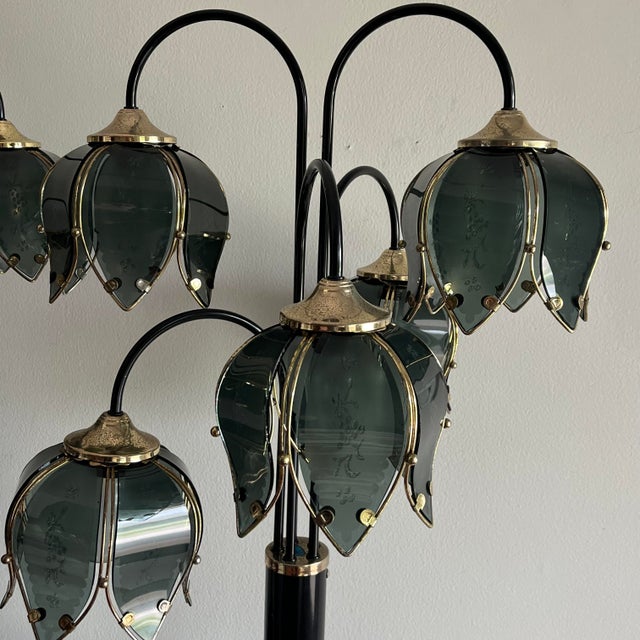Vintage Waterfall Tulip Lotus Lamps - a Pair | Chairish