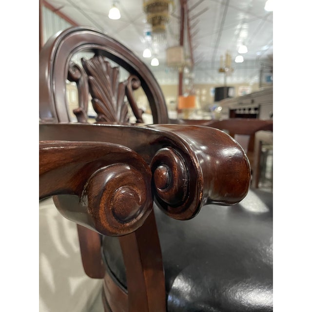 Pair of Late 20th Century Howard Miller Niagara Bar Stools With Leather ...