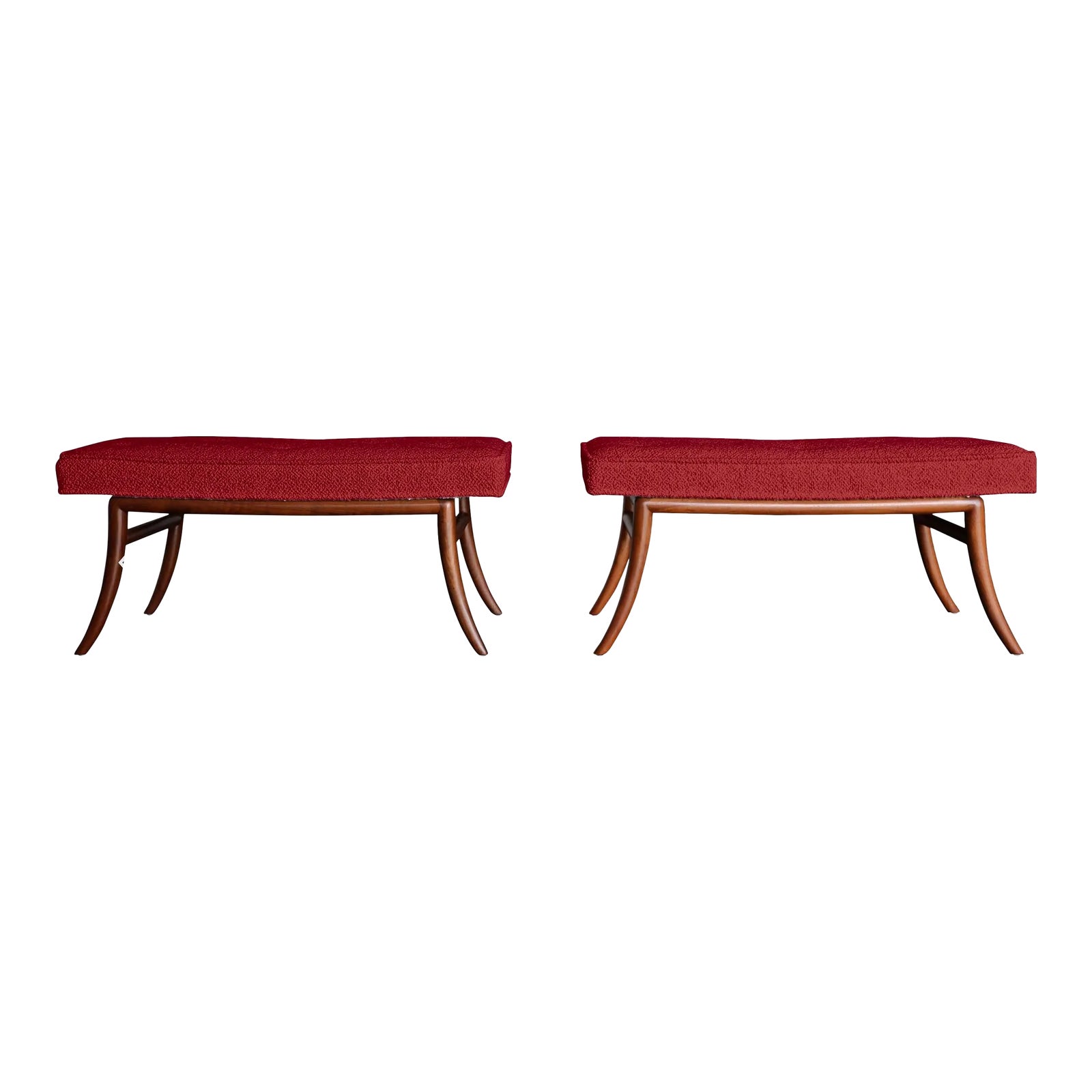 Modern Mid-Century Style Ottomans- a Pair | Chairish