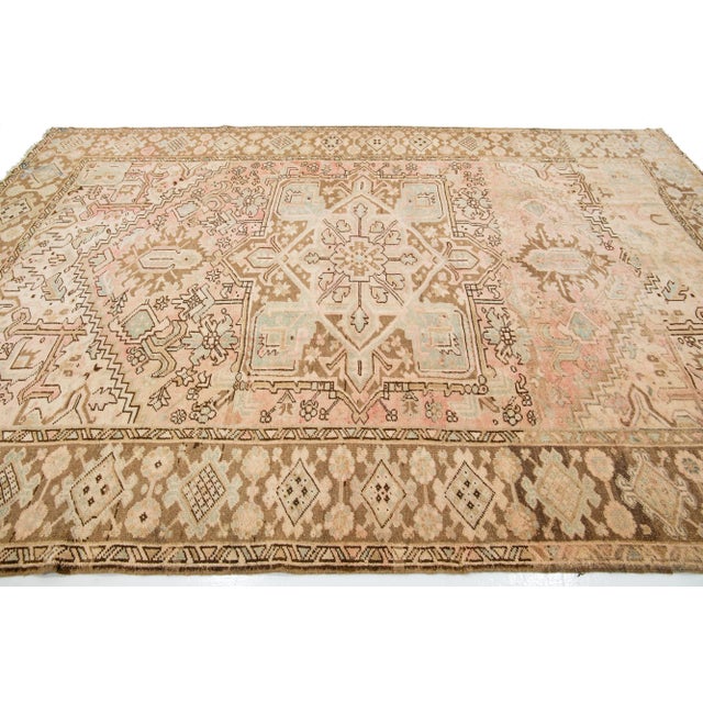Antique Persian Malayer Peach Wool Rug HandCrafted in the 1930s | Chairish