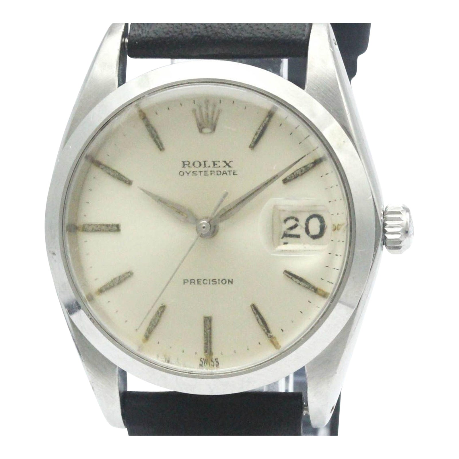 Rolex Vintage Oyster Date Precision 6694 Steel Hand-Winding Mens Watch ...