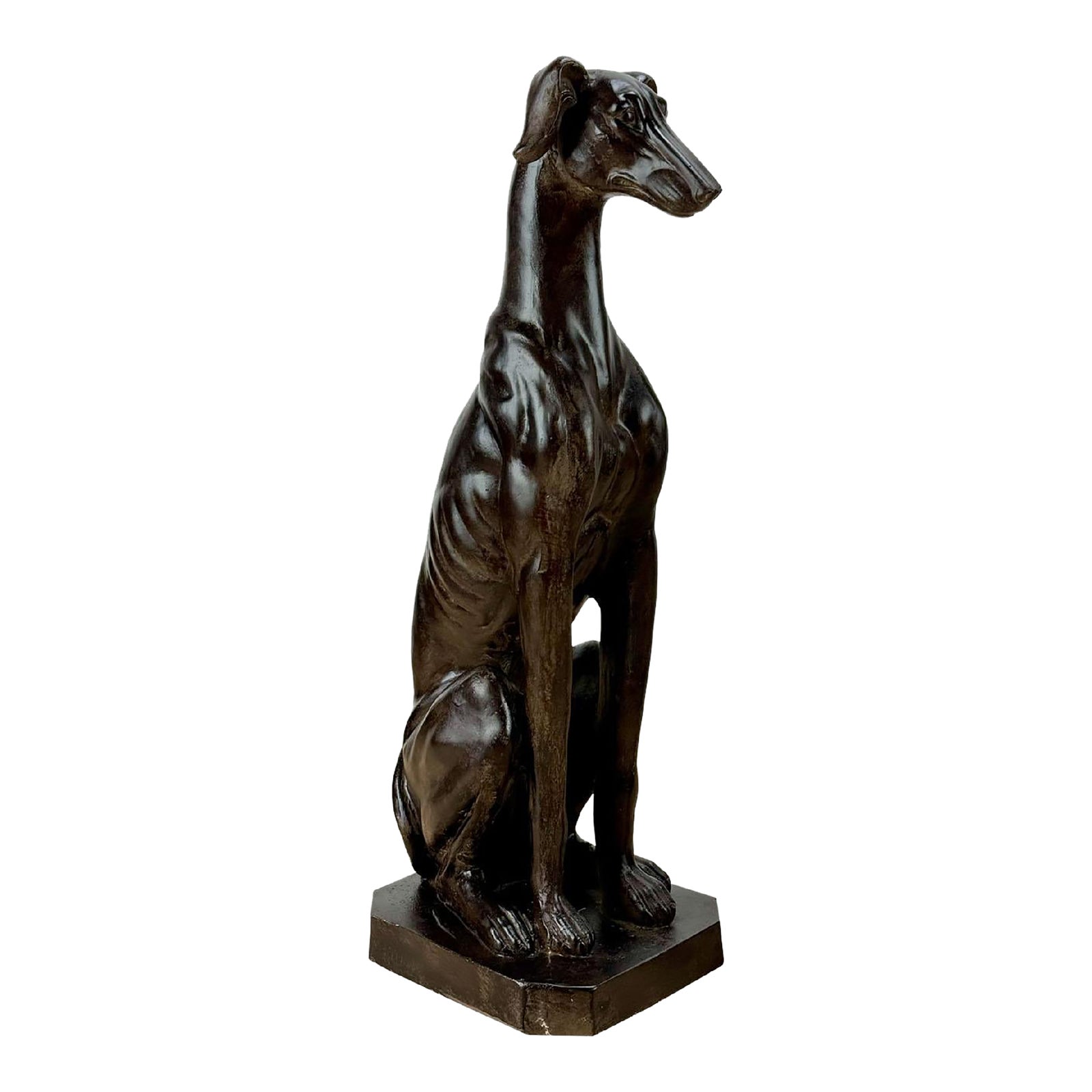 Vintage Art Deco Italian Greyhound Dog Ceramic Floor Sculpture - 32 ...