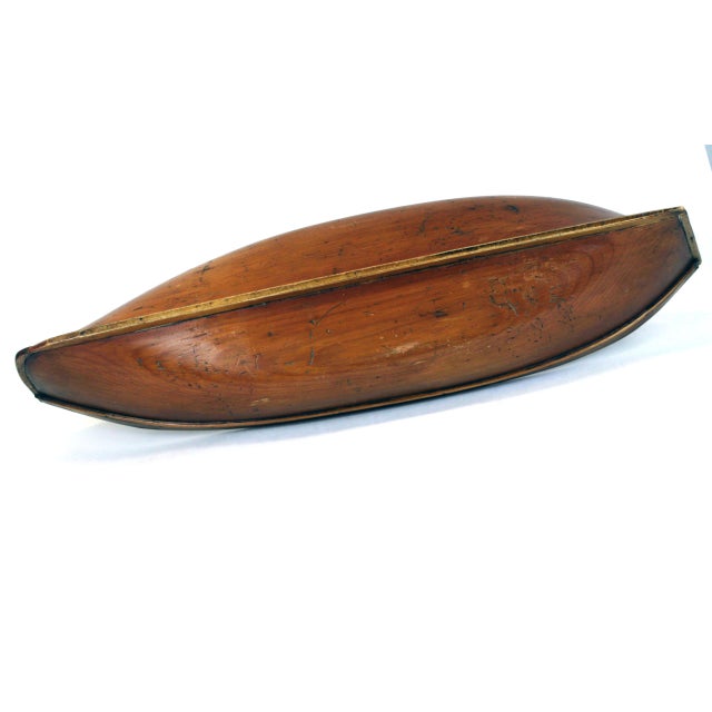 American Wooden Decorative Canoe | Chairish