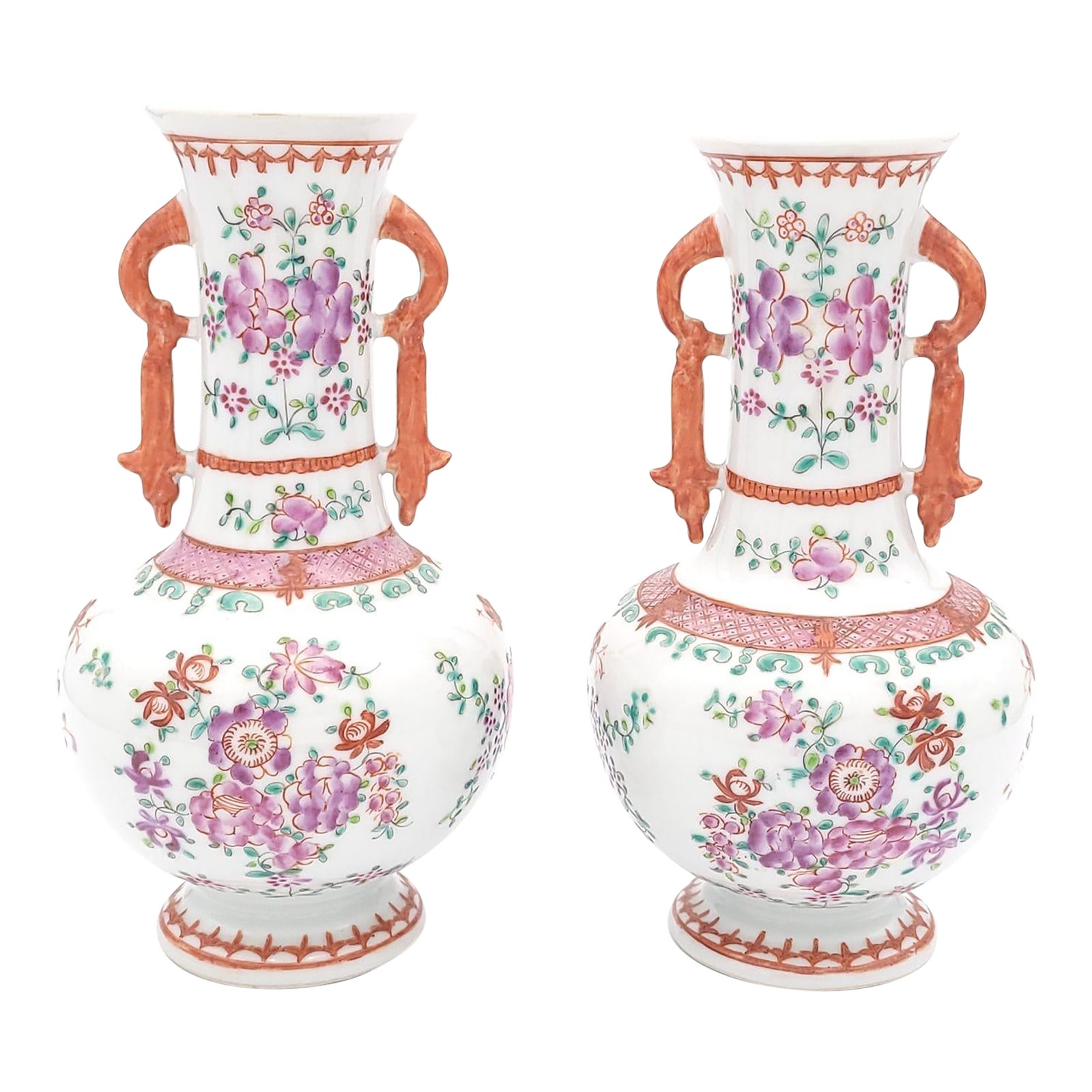 Pair of Samson Vases, France Circa 1890 | Chairish
