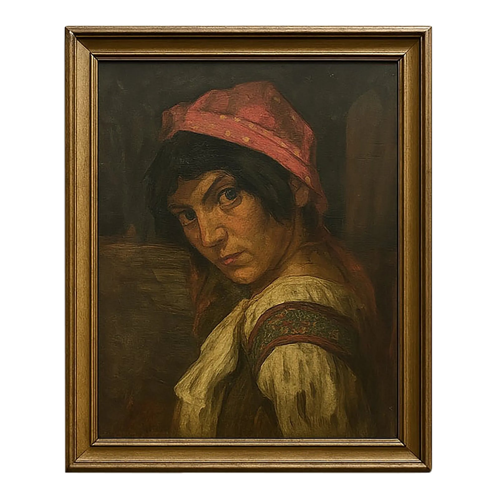 Early 20th Century Portrait of a Romani Opera Singer Oil Painting ...