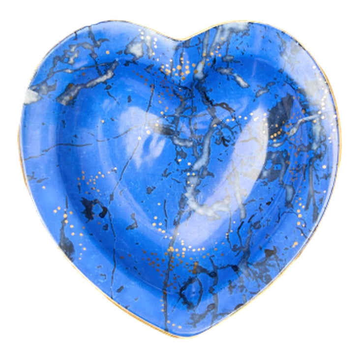 Blue Earthenware Trinket Dish from Christian Dior, 1980s | Chairish