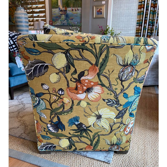 Wesley Hall Furniture Grayson Chair 674 in Wildflower Ochre | Chairish