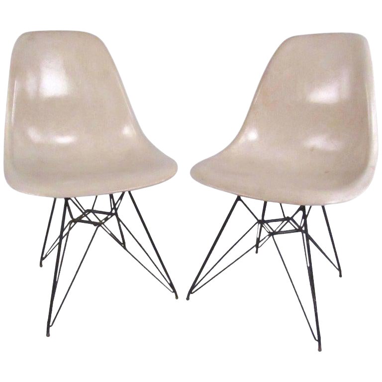 Vintage Charles Eames Eiffel Tower Fiberglass Side Chairs for Herman Miller Chairish