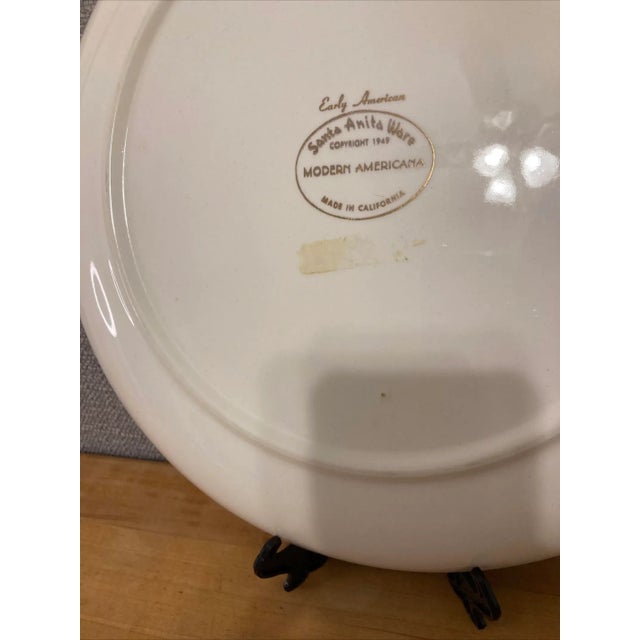 1940s Americana Decorative Plate by Santa Anita Ware | Chairish