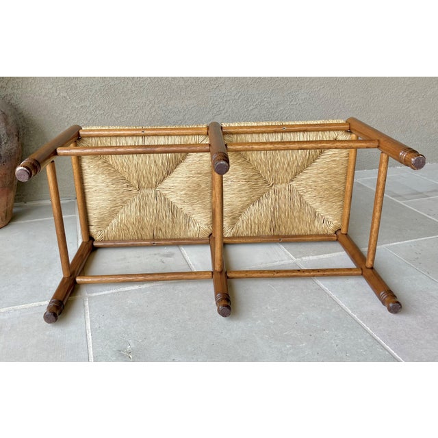 Mid 20th-Century Charlotte Perriand-Inspired Handwoven Natural Rush ...