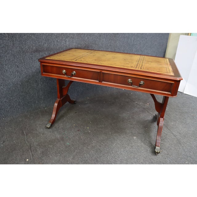 Leather Top Federal Style Desk | Chairish