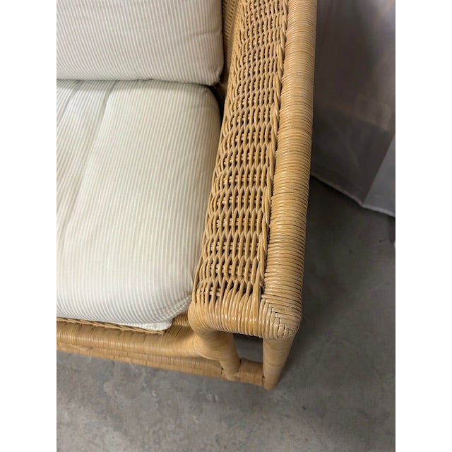 20th Century Jay Spectre Wicker Basket Chair for Century | Chairish