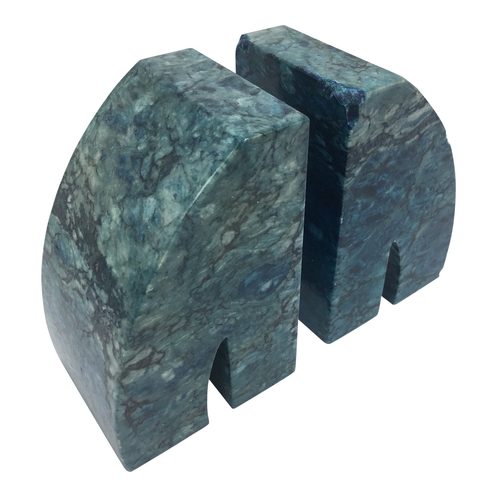 Vintage Stone Bookends | Chairish