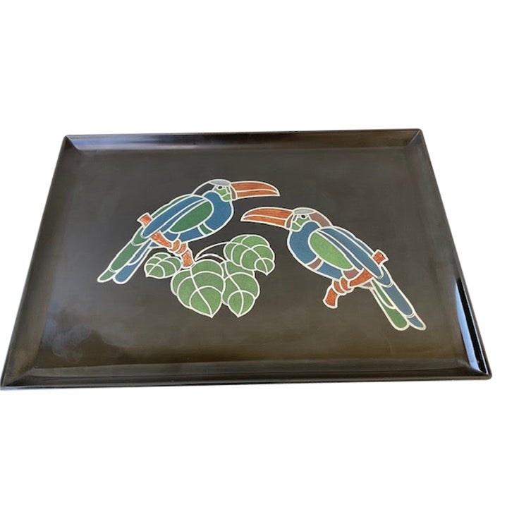 Vintage Couroc of Monterey Toucan Bird Tray | Chairish