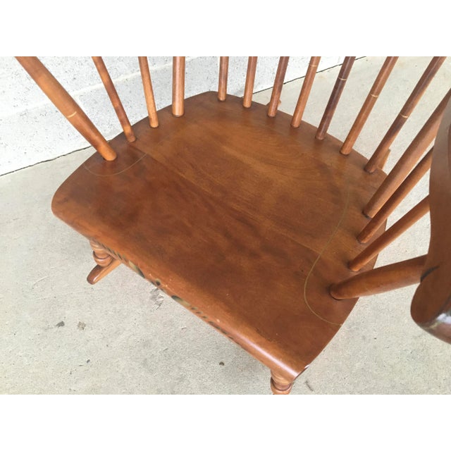 S. Bent Brothers Hitchcock Style Paint Decorated Maple Rocking Chair ...