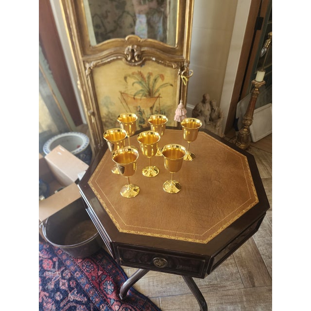 24k Gold Plated Goblets | Chairish