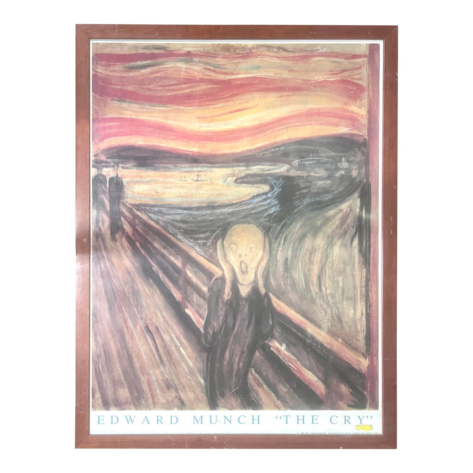 Original Framed Poster Edward Munch “The Cry” | Chairish