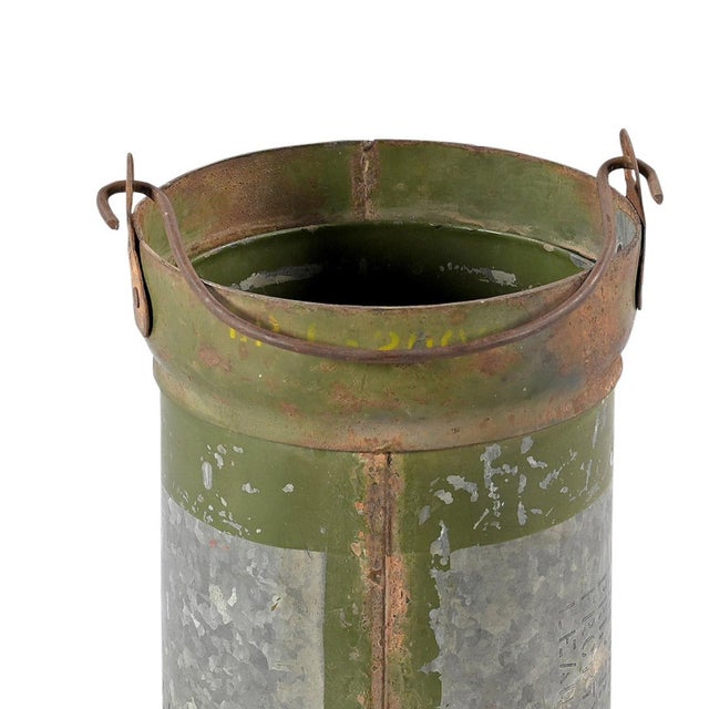 Vintage Iron Bucket Repurposed Farmhouse Style Planter Vase | Chairish