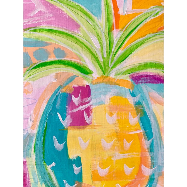 “Pineapple BFF’s” Abstract Painting by Christina Longoria | Chairish